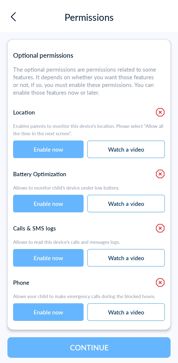 Guías de seguridad infantil - Control parental de Android Kido Protect